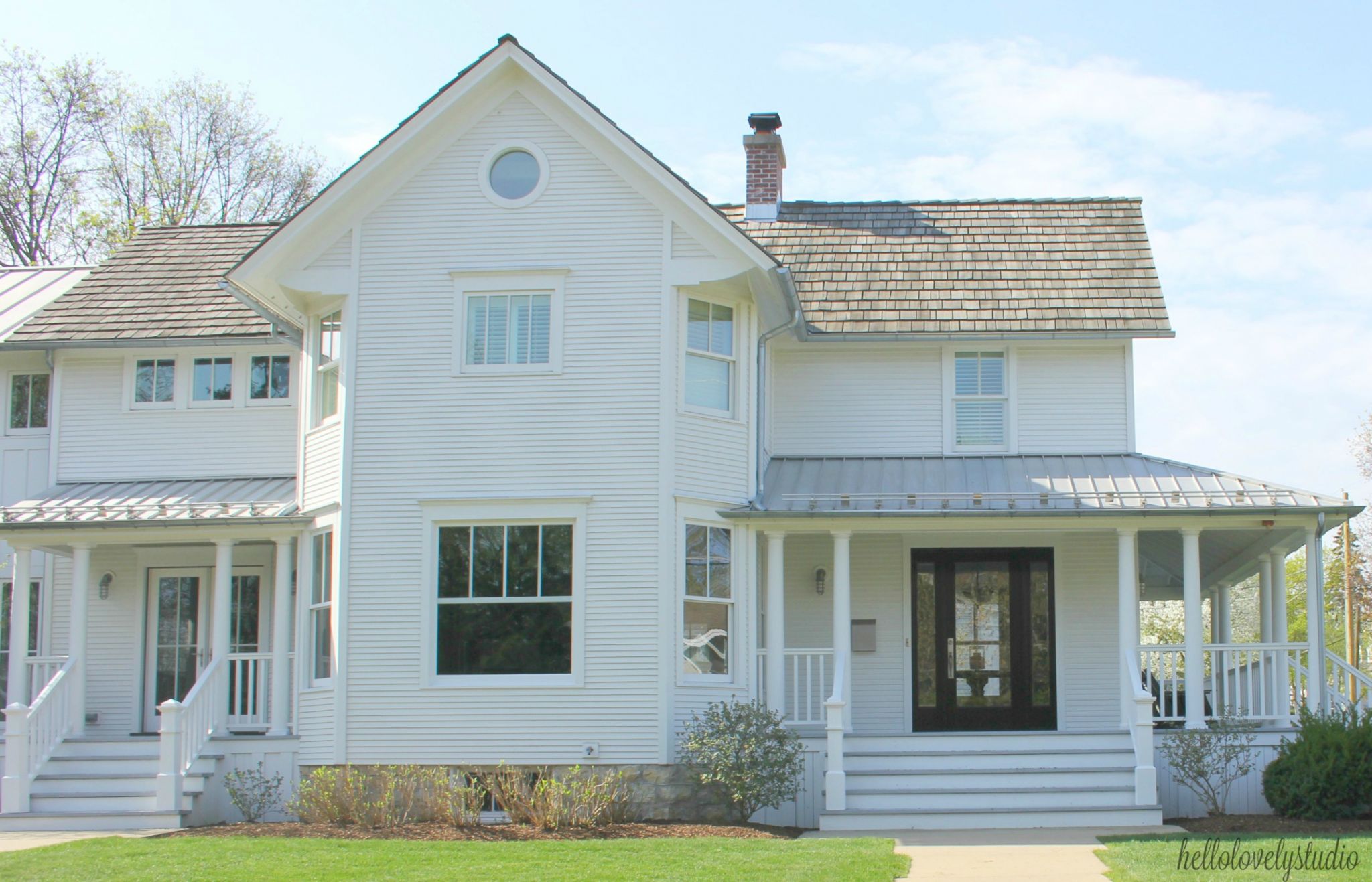1875 Industrial Modern Farmhouse Tour: Exterior - Hello Lovely