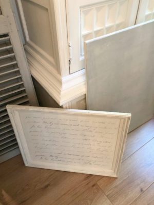 DIY French Script Stenciled Wall - Hello Lovely