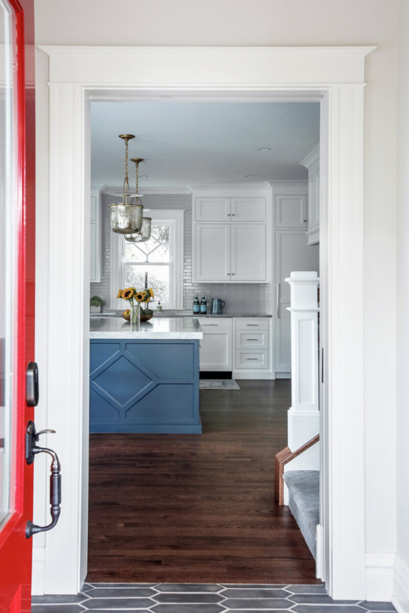 Blue Kitchen Ideas & Traditional Architectural Details Now - Hello Lovely
