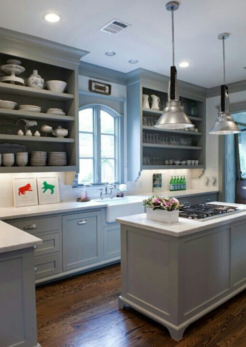 Backsplash Ideas for Blue Kitchen Cabinets to Inspire Your Design ...