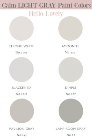 6 Amazing Grey Paint Colors: Light & Medium Shades to Sample - Hello Lovely