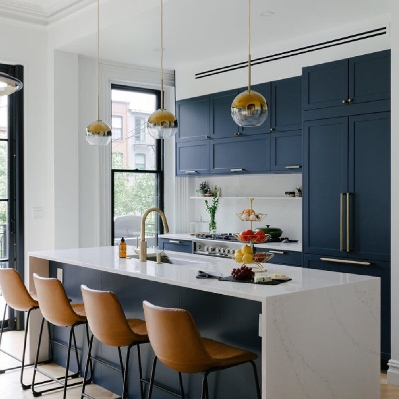 22 Amazing Blue Paint Colors for Kitchen Cabinets: Which Speaks to You ...