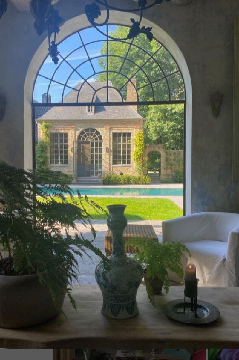 Belgian Linen, Belgian Interiors & Pale Stone Color Stories - Hello Lovely