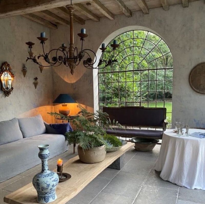 Belgian Linen, Belgian Interiors & Pale Stone Color Stories - Hello Lovely