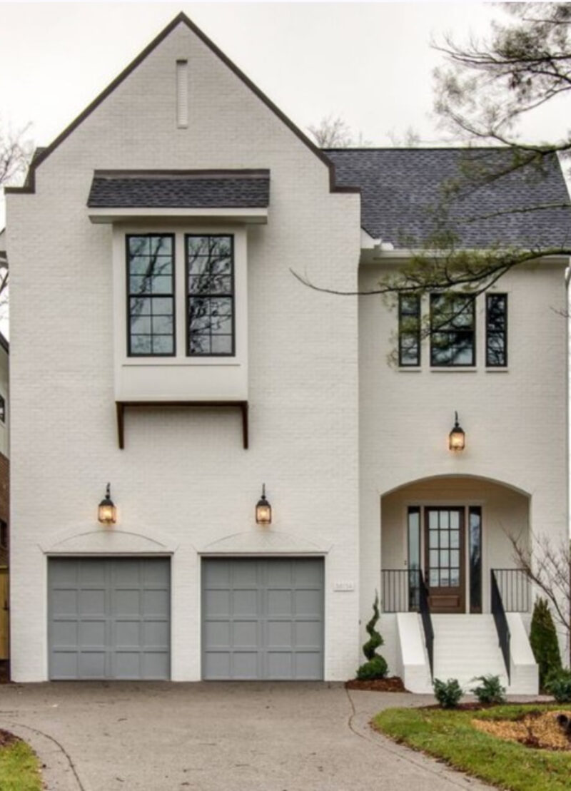 Trim Color Ideas for White Houses - Hello Lovely