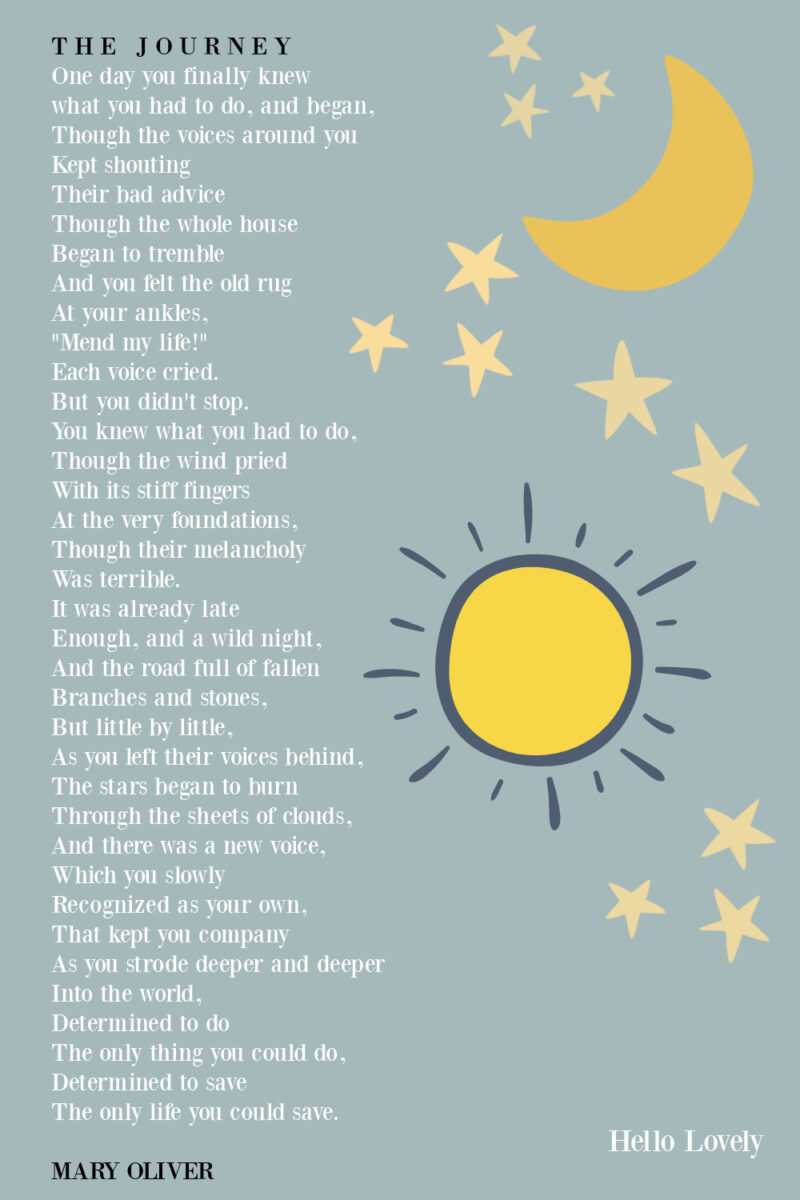 MARY OLIVER: Lovely Words to Feed the Soul - Hello Lovely